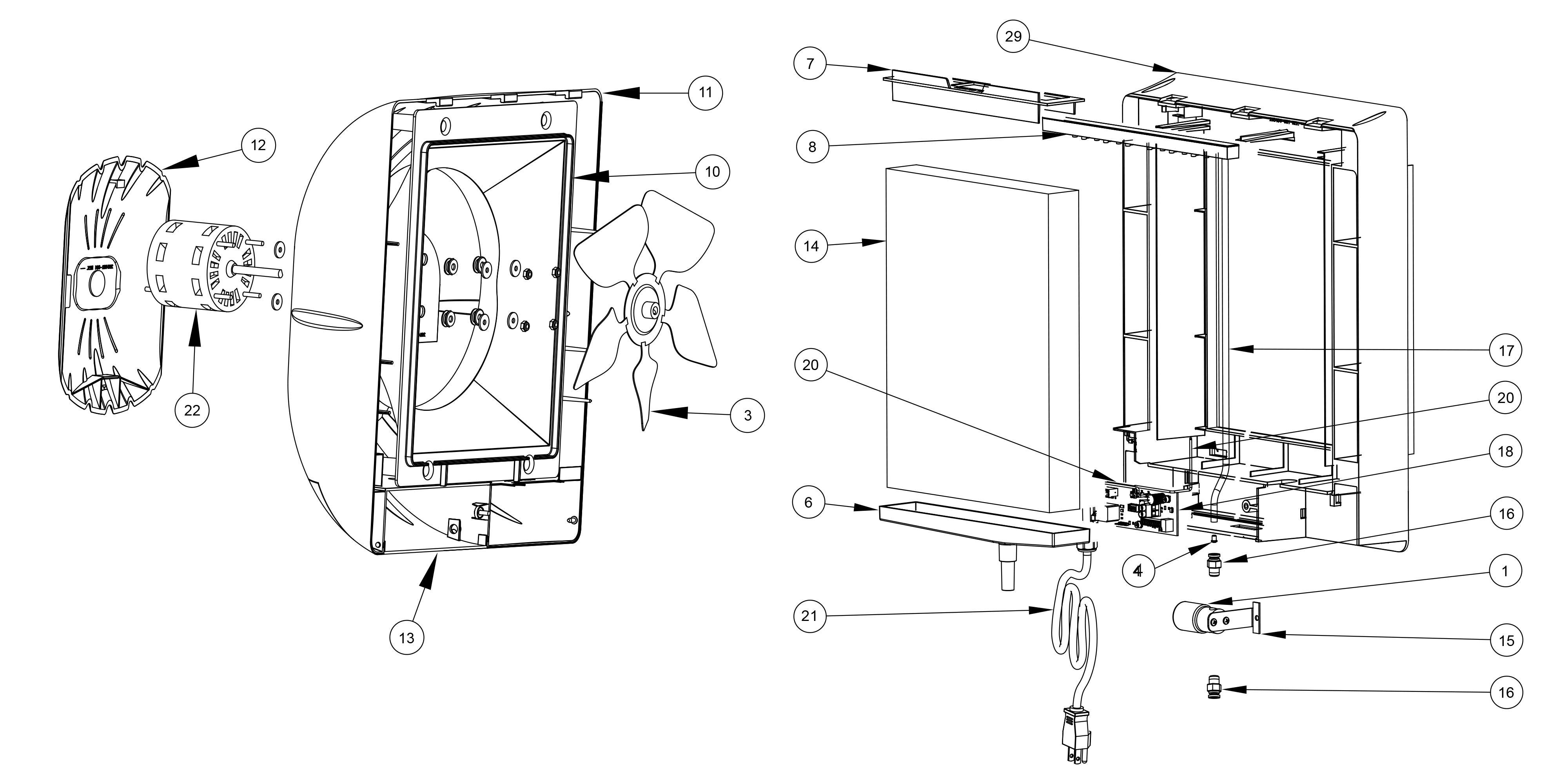 Trion CB100S Fan Powered Humidifier - Fan Powered - Humidifiers